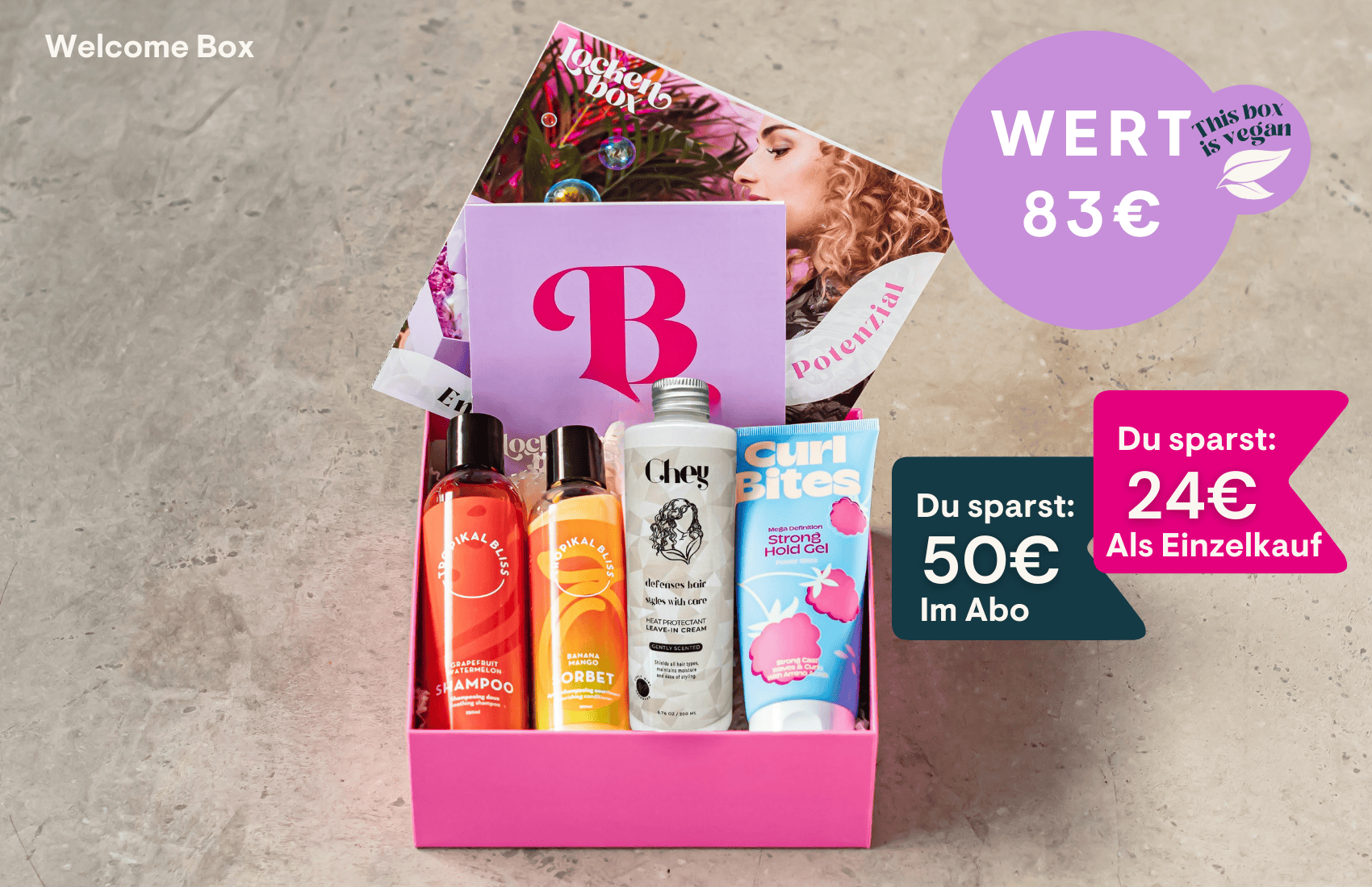 Lockenbox | Nr.1 Hair Care Box für wellige & lockige Haare