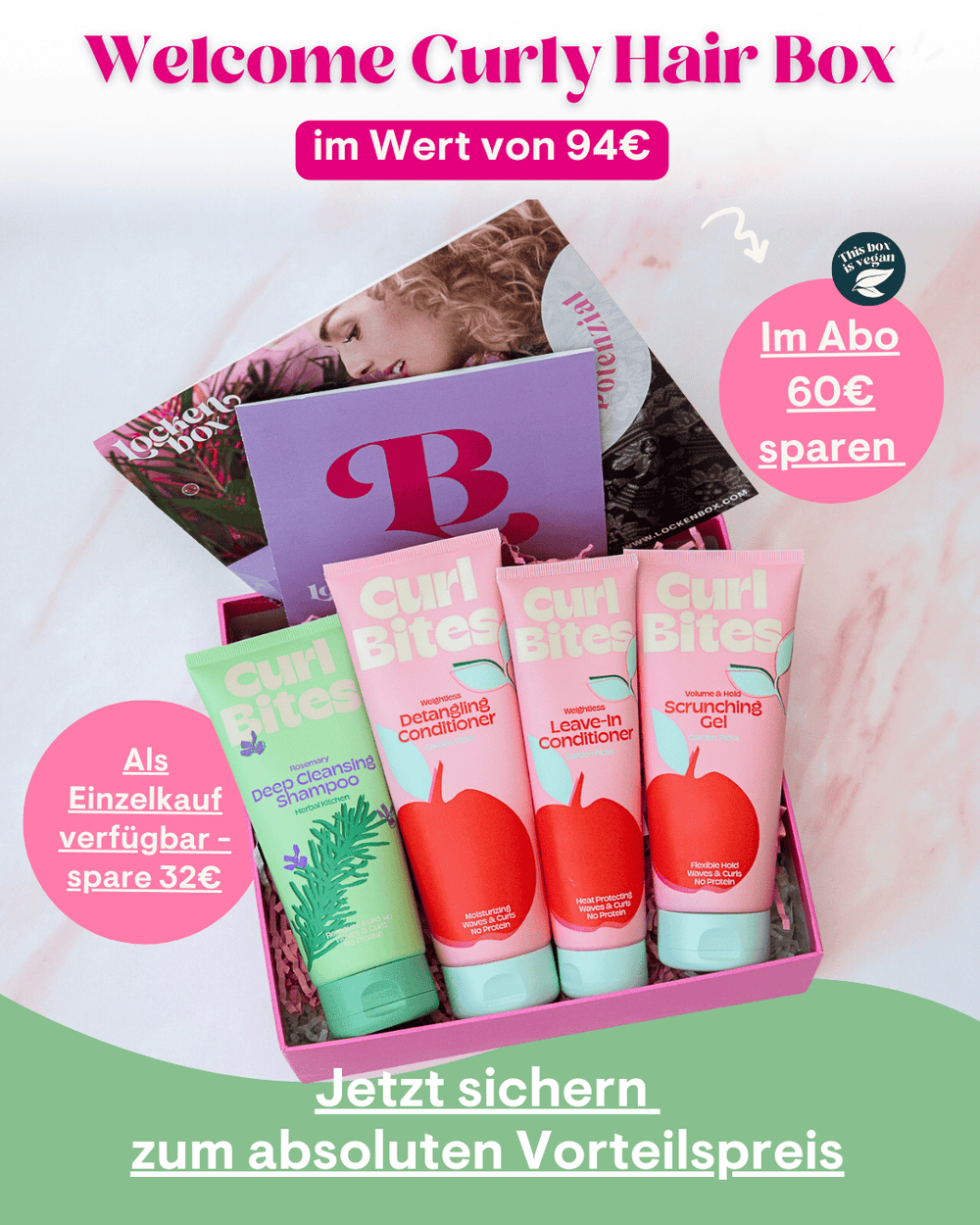 Lockenbox | Nr.1 Hair Care Box für wellige & lockige Haare